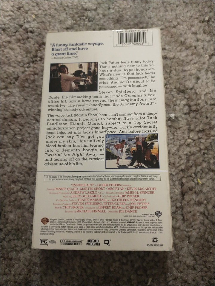Innerspace (VHS, 1997) 85391520030 | eBay