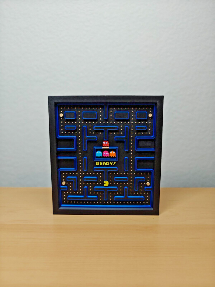 Pac-Man Level Wall Art – Retro Arcade Gaming Decor | eBay