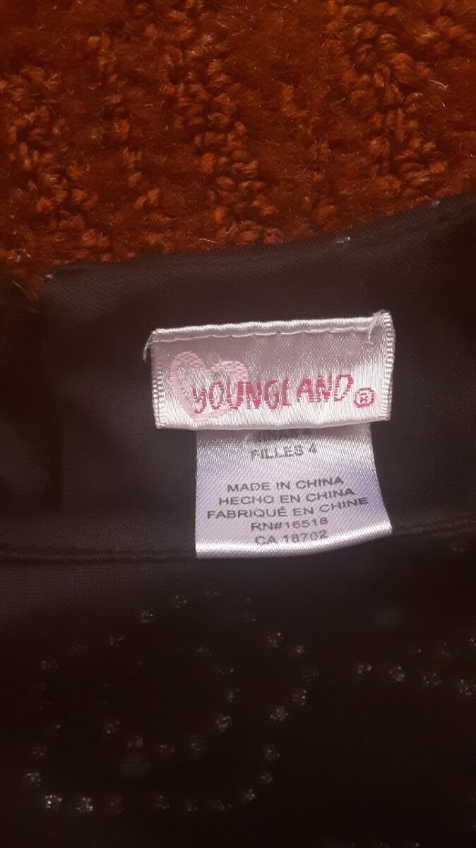 Youngland Floral Black Dress Girls Size 4 Toddle Shimmer Sparkle Sequin ...