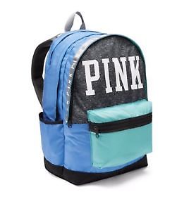 Victorias Secret Pink Logo Marled Large Campus Backpack Bookbag Carry ...