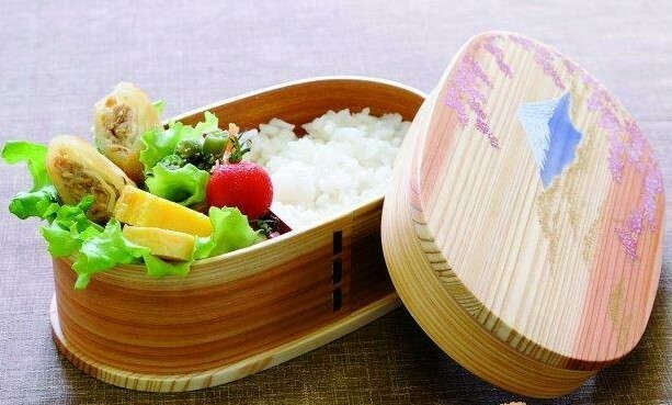 Japanese Bento Box Lunch Container Wooden MageWappa Mt.Fuji and Sakura ...