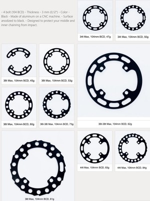 Chain Guards & Bash Guards - 104Mm Bcd - Nelo's Cycles