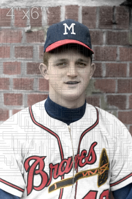 Phil Roof - 1961 Milwaukee baseball - choose a style - colorized print ...
