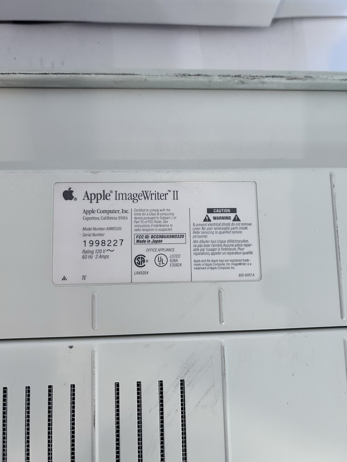 Working Apple Macintosh ImageWriter II Dot Matrix Printer | eBay