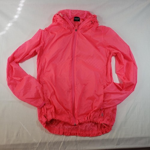 Hind Jacket Womens Small Pink Hooded Full Zip Windbreaker Lightweight ...