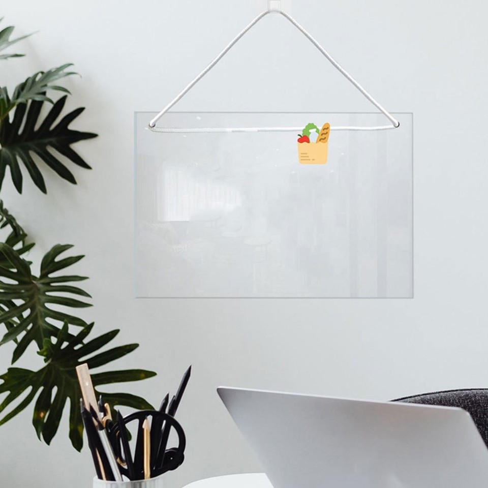 Hanging Memo Board Whiteboard with Markers Dorm Dry Erase Clear Writing ...
