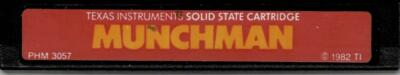Munch Man (TI-99/4a, 1982) TESTED MUNCHMAN RED LABEL CARTRIDGE & MANUAL ...