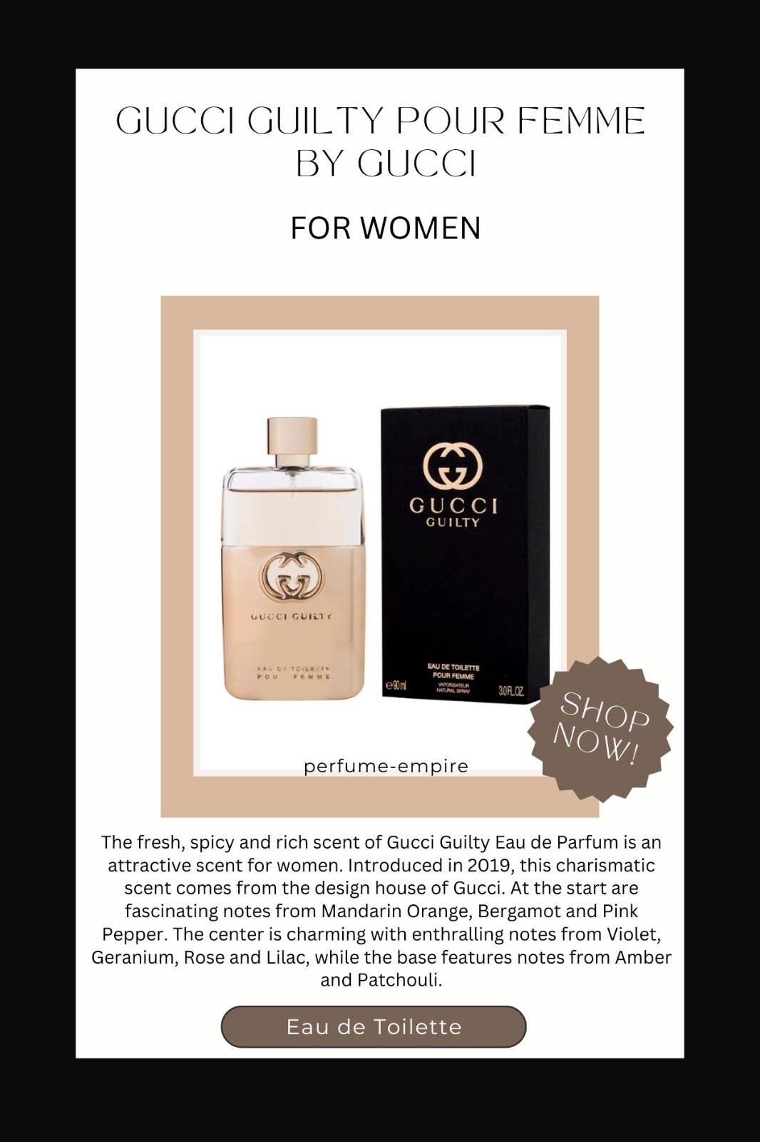 Gucci Guilty Pour Femme by Gucci EDT 3.0 oz New in Box 3616301976141 | eBay