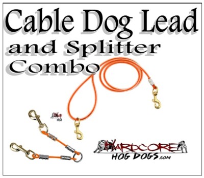 Basic Cable Dog Lead w/ Coupler Splitter COMBO Lead & 2 dog splitter ...