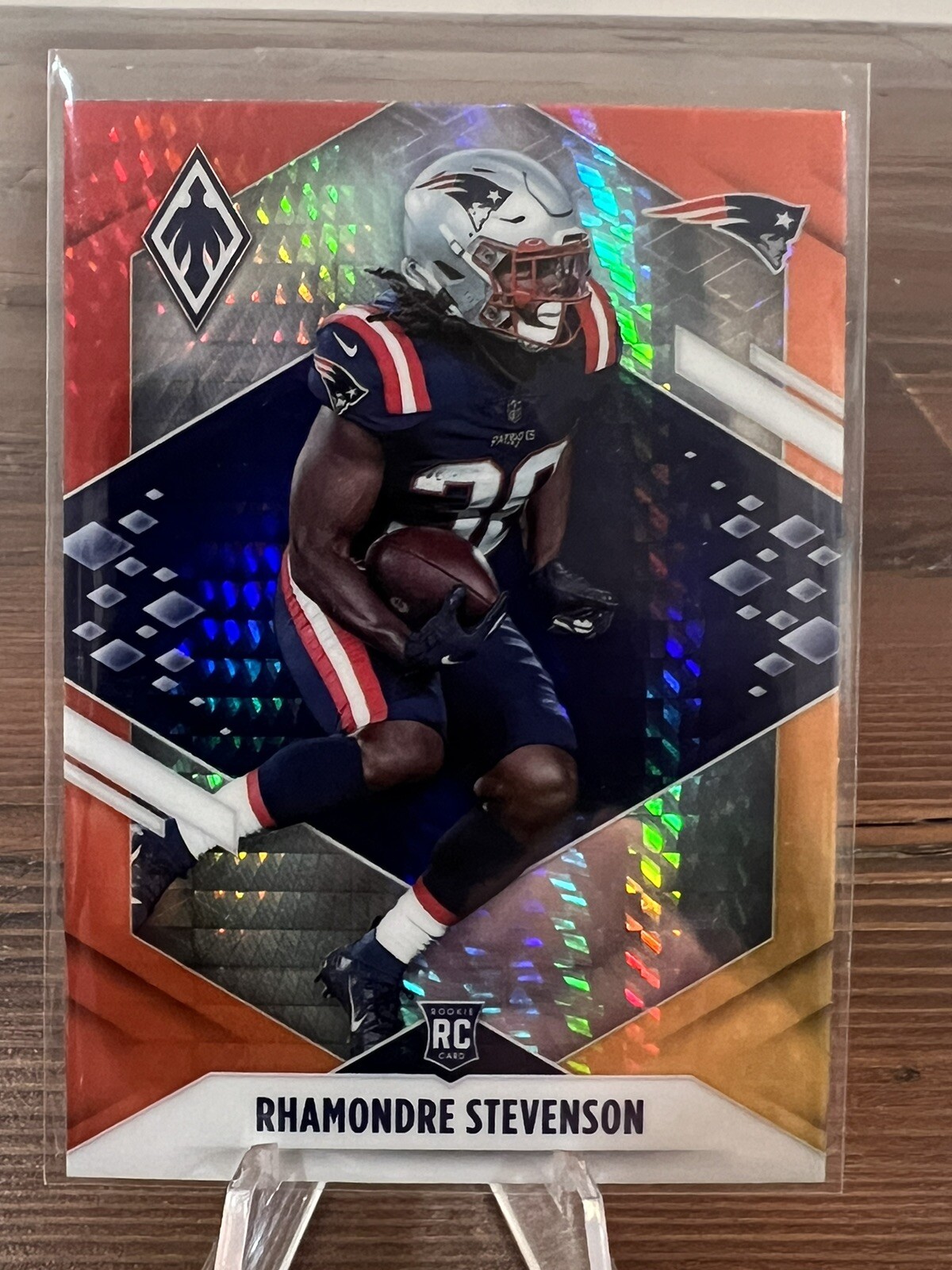 2021 Panini Phoenix Rhamondre Stevenson Rookie Fire Burst Card RC #133 ...