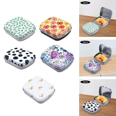 Small Tin Box Mini Tin Box with Lid Candy Box Empty Storage Box Storage ...