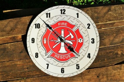 Fire Department Wall Clock - Firefighter - Rescue - Fireman - Station ...