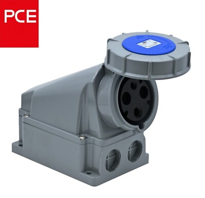 PCE 133-6 CEE-wall mounted socket [63A 3p 6h 200-250V IP67] POWER TWIST ...