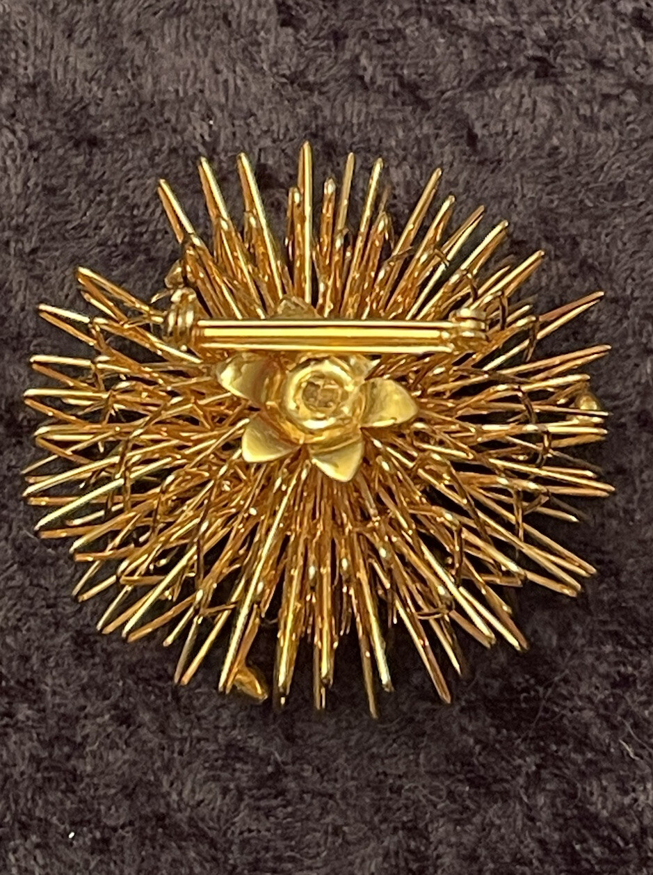 Vintage ATOMIC Brooch Gold Tone Wire MCM Dimensional Starburst Pin | eBay