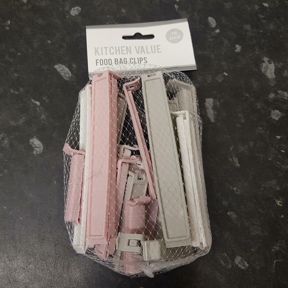 18 PCS REUSABLE FOOD STORAGE BAG CLIPS STRONG PLASTIC SEALING CLIPS ...