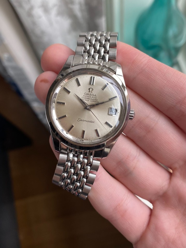 Vintage Omega Seamaster Chronometer 60s Automatic Silver Dial 35mm ...