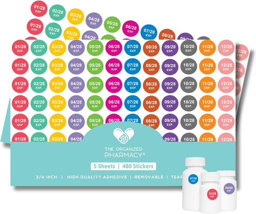 Expiration Dates Stickers System - See. Pull. Done. 3 Year Supply - 480 ...