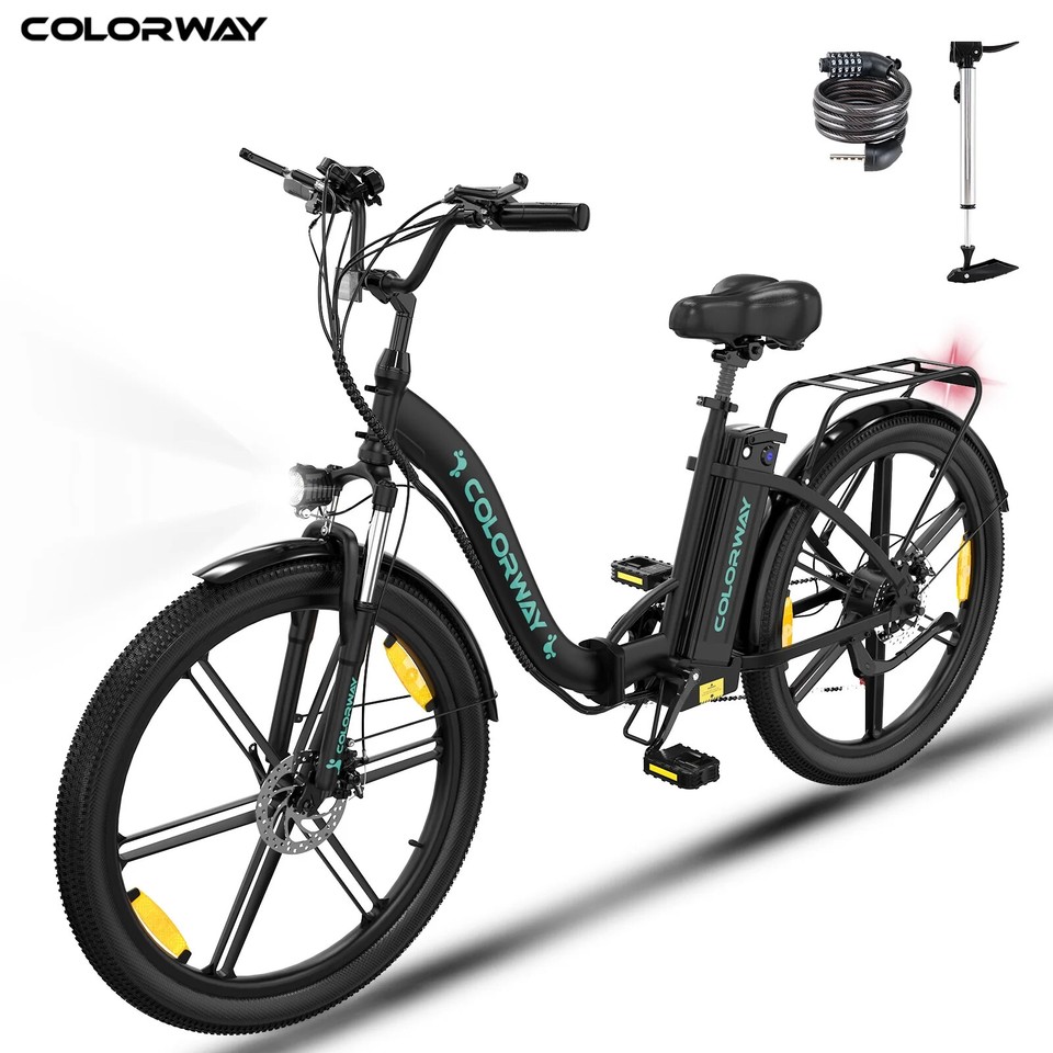 COLORWAY Electric Bicycle 26" City Electric bike for adult 500W ...