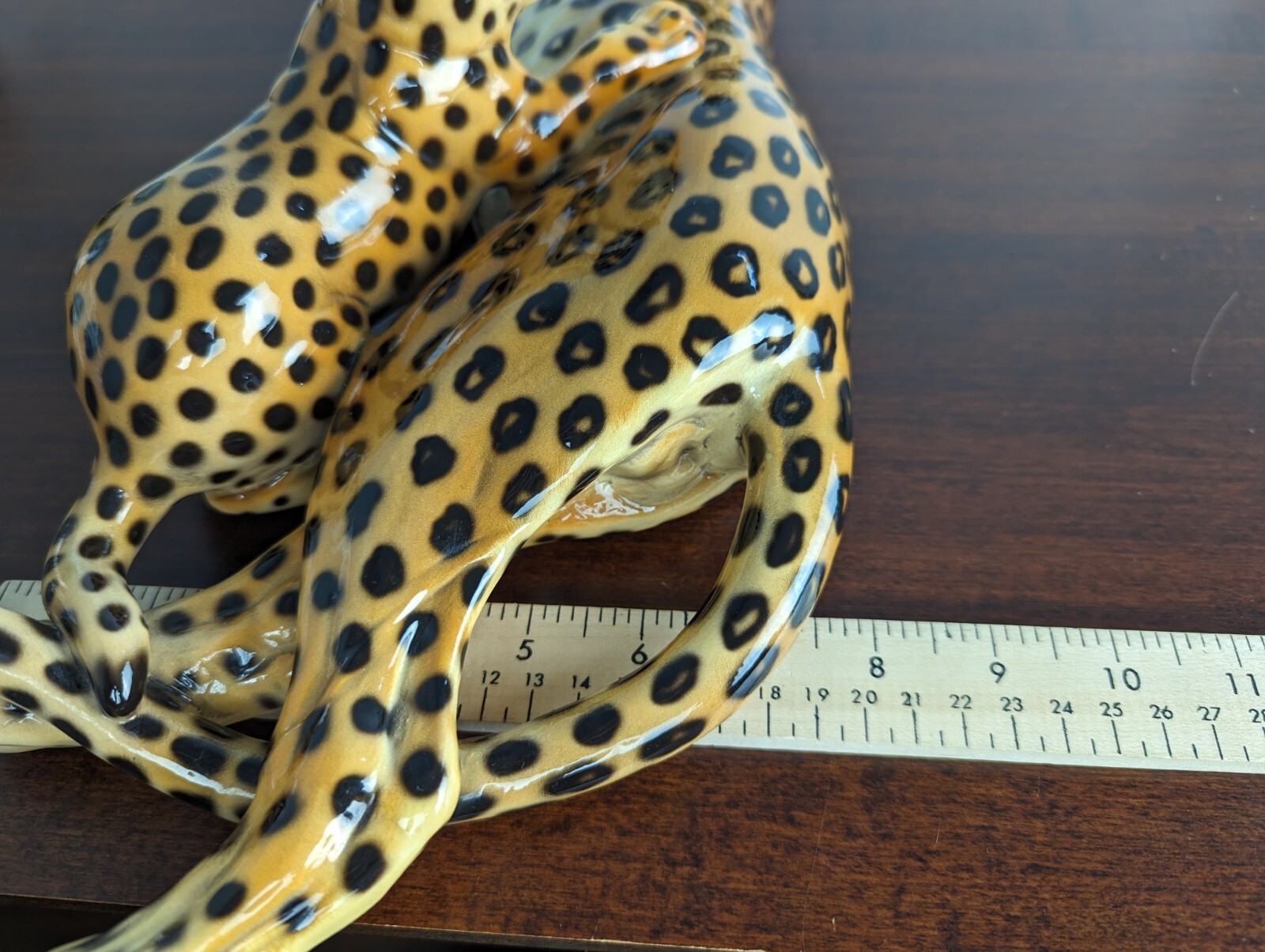 Vintage Ronzan Leopard Figurine Resting Attacking Cub Statue Made in ...