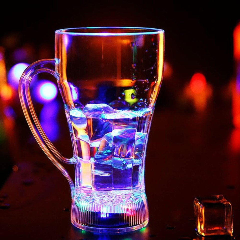 2 LED Party Tumblers Light up Glasses Cups Mugs Goblets Fun Light Up ...