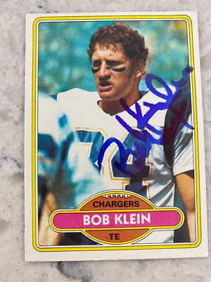 Bob Klein Signed SAN DIEGO CHARGERS Card 1980000 Topps | eBay