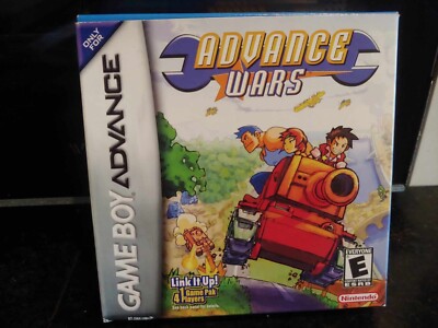 ADVANCE WARS Nintendo Game Boy GBA Advance Original 2001 Cardboard ...