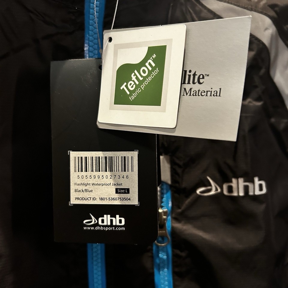 DHB Flashlight Waterproof Cycling Commuting Jacket Men’s Size Large Blue/Black | eBay UK