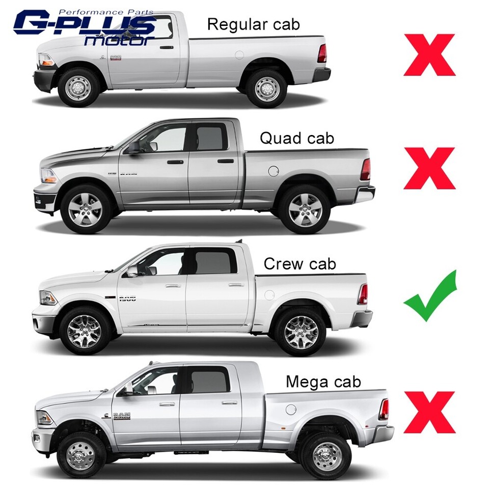 Fit For 2009-2018 Dodge Ram Cab Rocker Panel Protector Guard Cover Trim ...