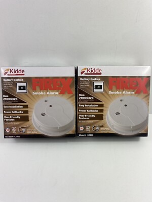 Kiddie Firex Smoke Alarm Hardwired 9V Battery Back Up Hush Model i12040 ...