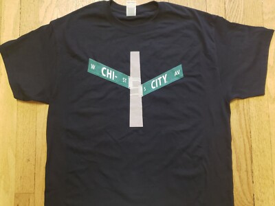 Chi-City Apparel Street Signs T-Shirt Size Large Black | eBay