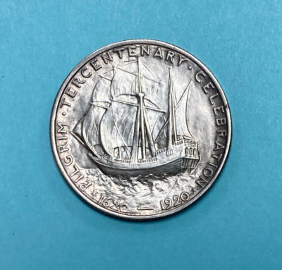 1920 Pilgrim Classic Commemorative Silver Half Dollar ~ Old US Coin | eBay