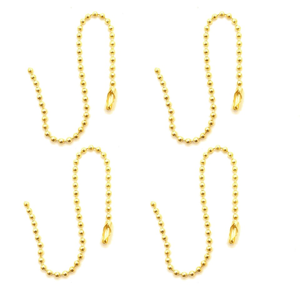 100pcs 10/15/20cm Metal Ball Beaded Chain With Connector Clasp Tag Key ...