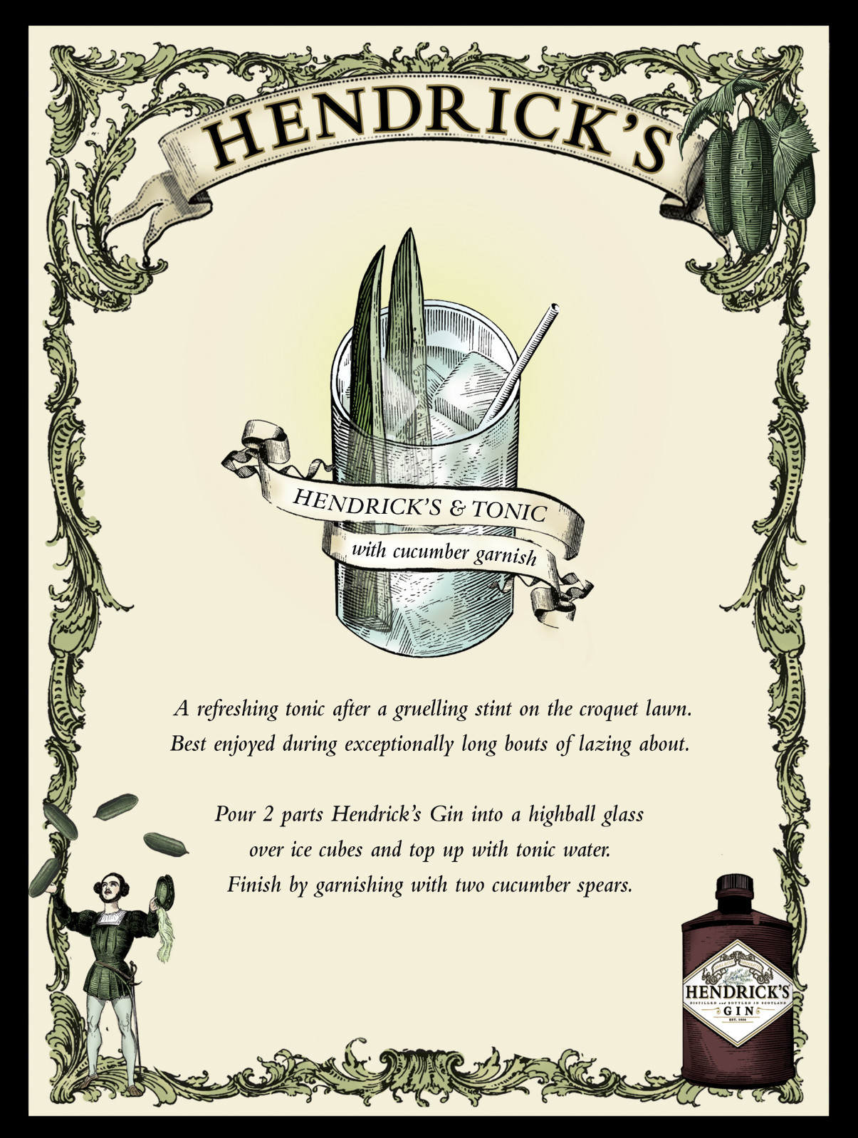 Hendricks Gin, Retro metal Sign/Plaque Wall vintage / Bar Gift | eBay UK