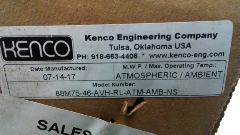NIB! KENCO 100-PSIG 0-44" AMBIENT FLOW METER GAUGE 88M75-46-AVH-RL-ATM ...