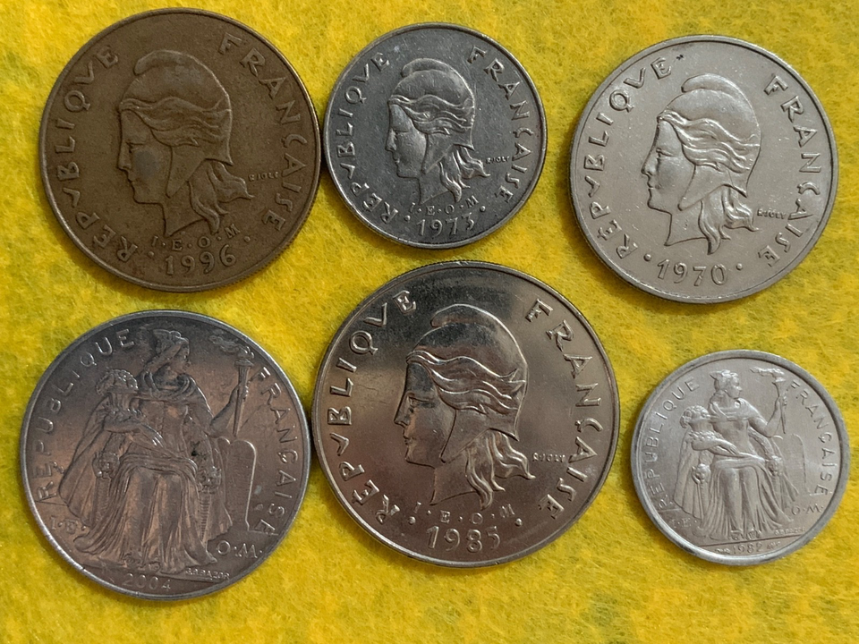 French Polynesia 100 Francs 1996 50 F 1985 20F 1970 10F 1973 5F 2004 1F 1982 | eBay UK