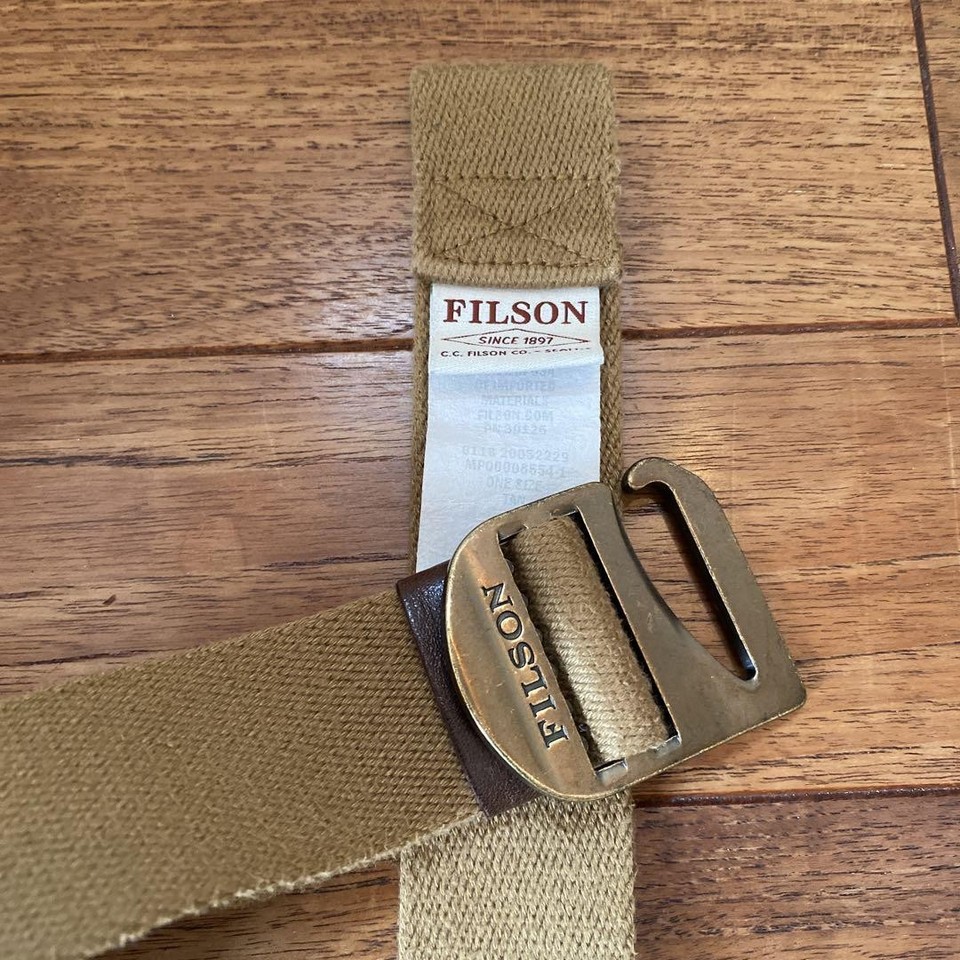 Filson Men Accessories Limited Time Canvas Beige Belt Limited Edition ...