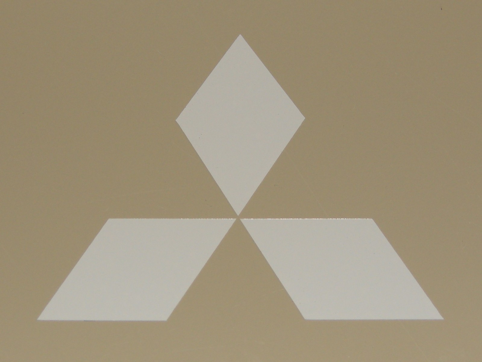 Mitsubishi Emblem Logo Decal Sticker WHITE 3" | eBay