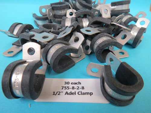 1/2” Adel 755-8-2-8 Aircraft Cushioned Loop Clamps (30 ea) | eBay