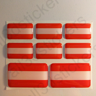 Sticker Austria Resin Domed Stickers Austria Flag 3D Vinyl Adhesive ...