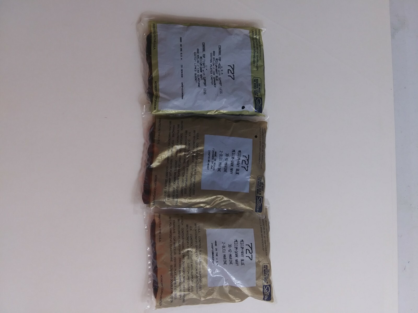 Vintage Silkies Pantyhose 727 Navy Control Top Medium New Lot Of 3 | eBay