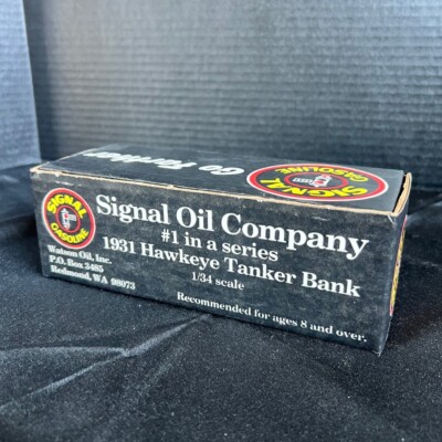 ERTL Signal Oil Company 1931 Hawkeye Tanker Bank, Locking Coin Bank ...