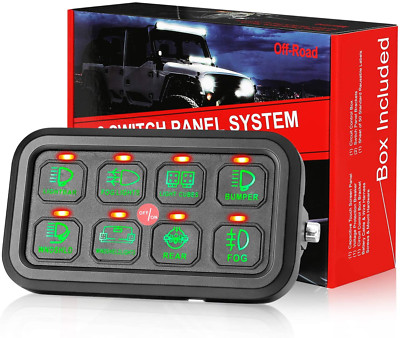 8Gang LED Switch Control Panel Electronic Relay System Car Boat Marine ...