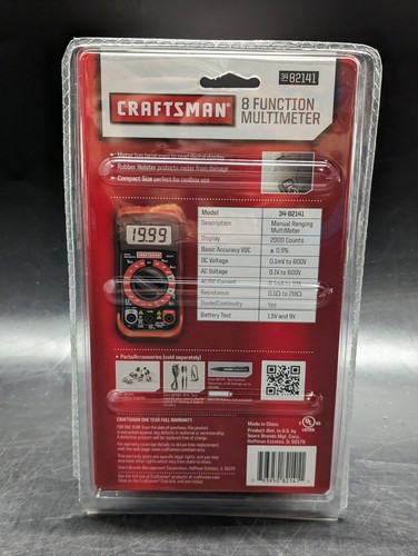 Craftsman 34-82141 8 Function Digital Multimeter for sale online | eBay