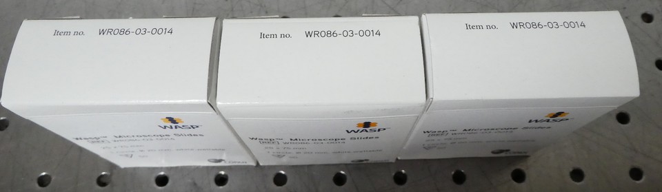 R188268 3 Boxes 50 COPAN WASP 25x75mm Wettable Microscope Slides WR086 ...