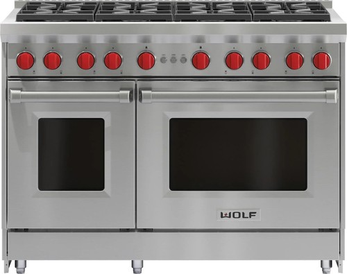 Wolf GR488 48 Inch Pro-Style Gas Range with 8 Sealed Burners in ...