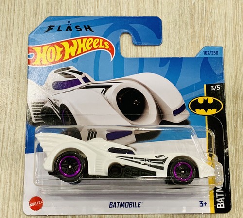 Hot Wheels The Flash Batmobile 3/5 White Mainline New release 103/250 ...