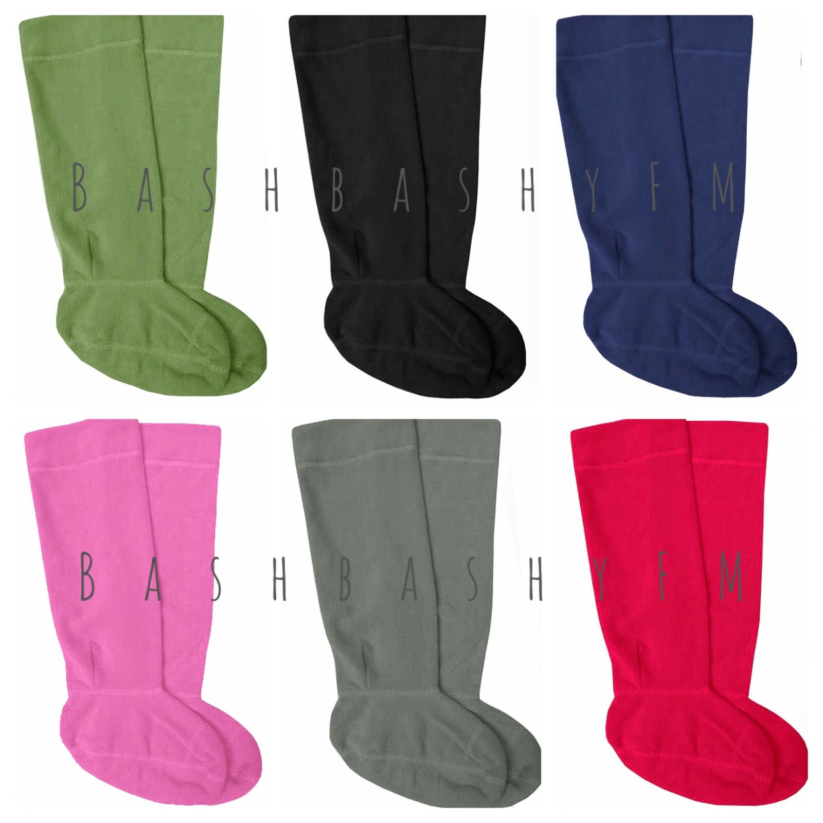 Mens Womens Fleece Wellie Socks Ladies Wellington Boot Thermal Liners ...