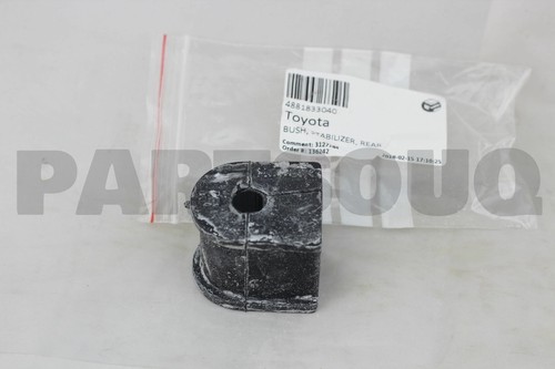 4881833040 Genuine Toyota BUSH, STABILIZER, REAR 48818-33040 | eBay