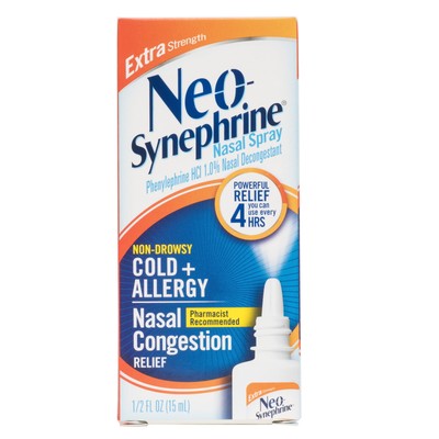 Neo-Synephrine Nasal Spray Extra Strength, Phenylephrine Nasal Spray, 0 ...