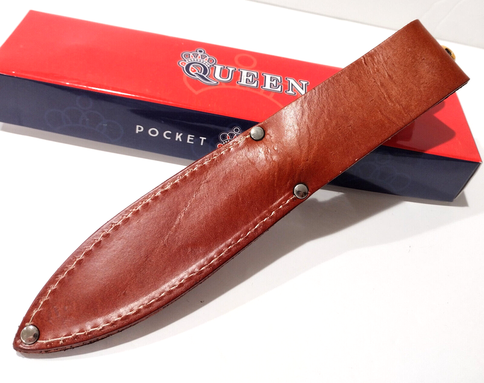 Queen Cutlery Canoe Winterbottom Jigged Bone Handles Fixed Blade Knife ...